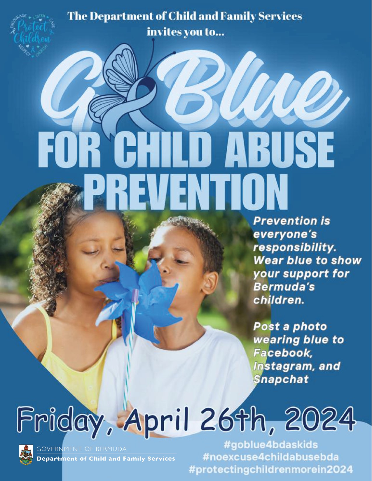 Go Blue Campaign for Child Abuse Prevention Month | Government of Bermuda